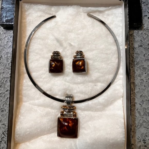 Ann Hand | Jewelry | Vintage Ann Hand Pendant Earrings And Collar ...